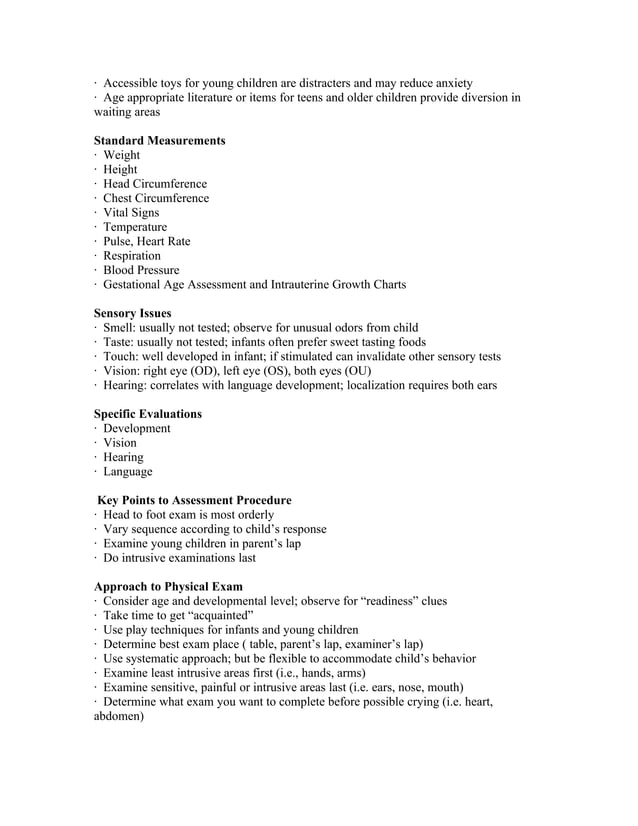 Pediatric Assessment | DOC