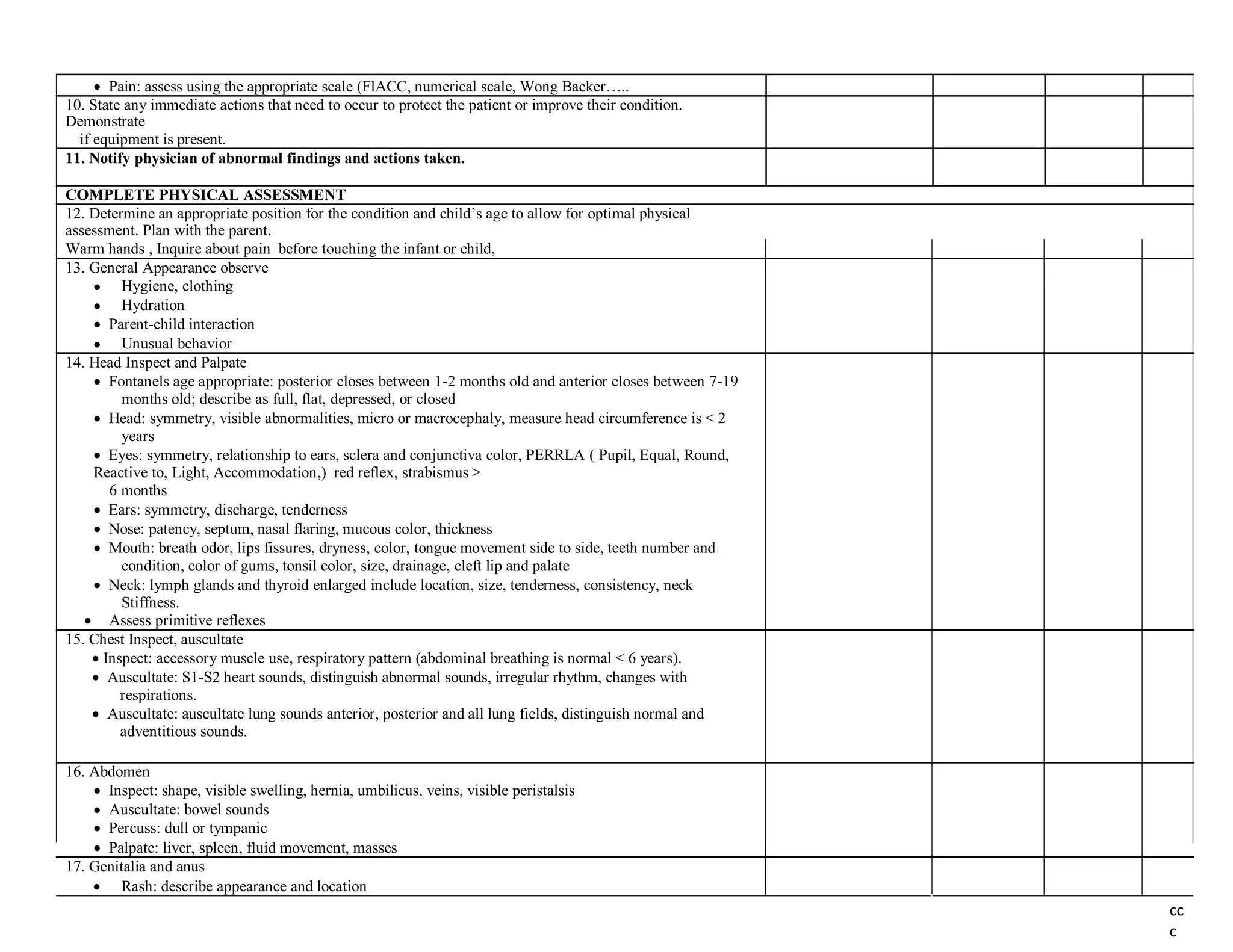 Pediatric Assessment new-1.pdf | Parenting Babies and Toddlers | Parenting