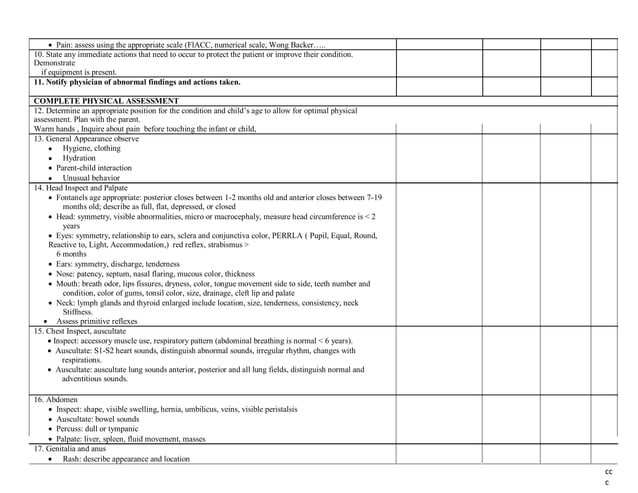 Pediatric Assessment new-1.pdf | Parenting Babies and Toddlers | Parenting