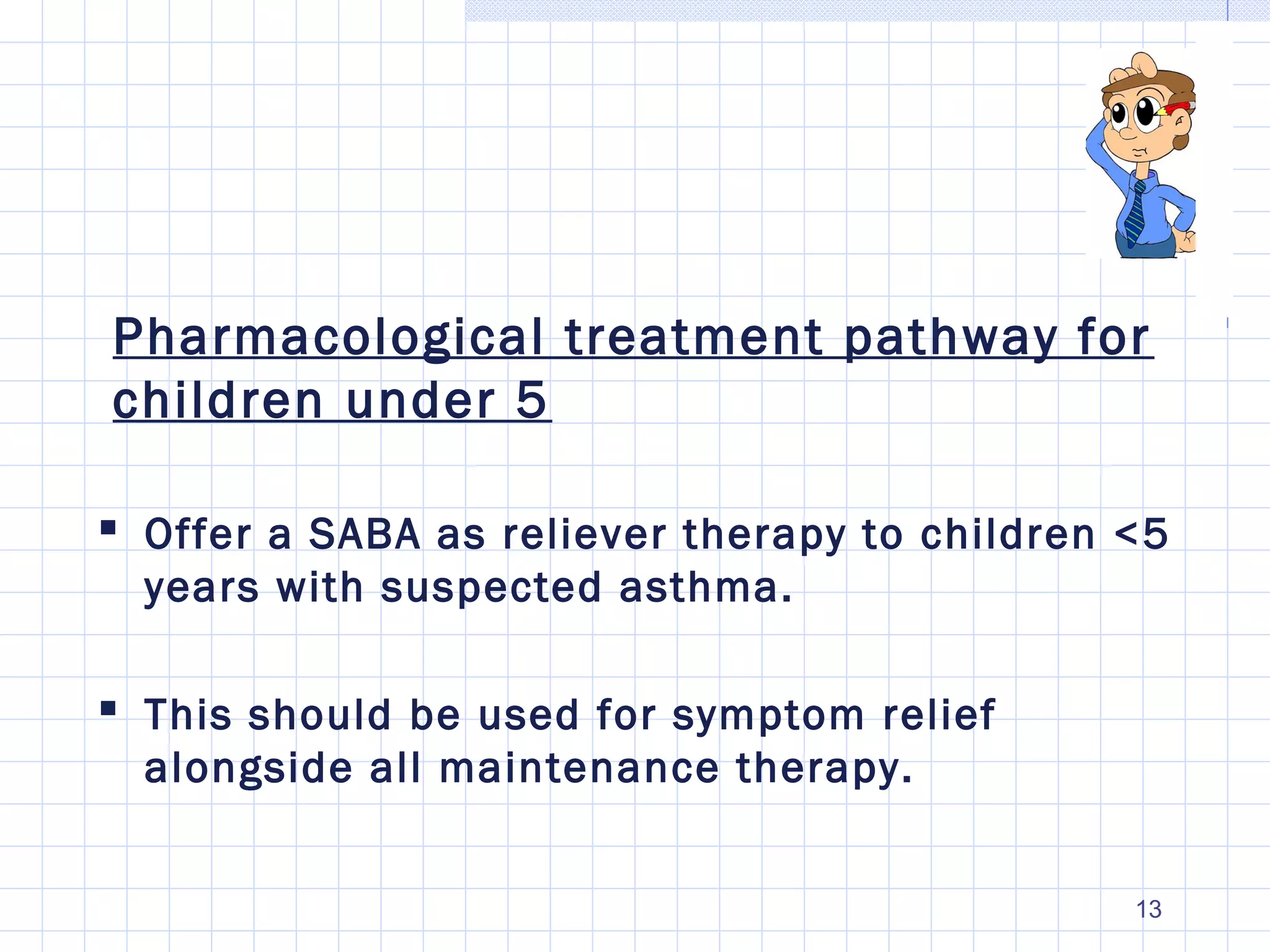 Ashtma in children and young people - Pharmacological management | PPT