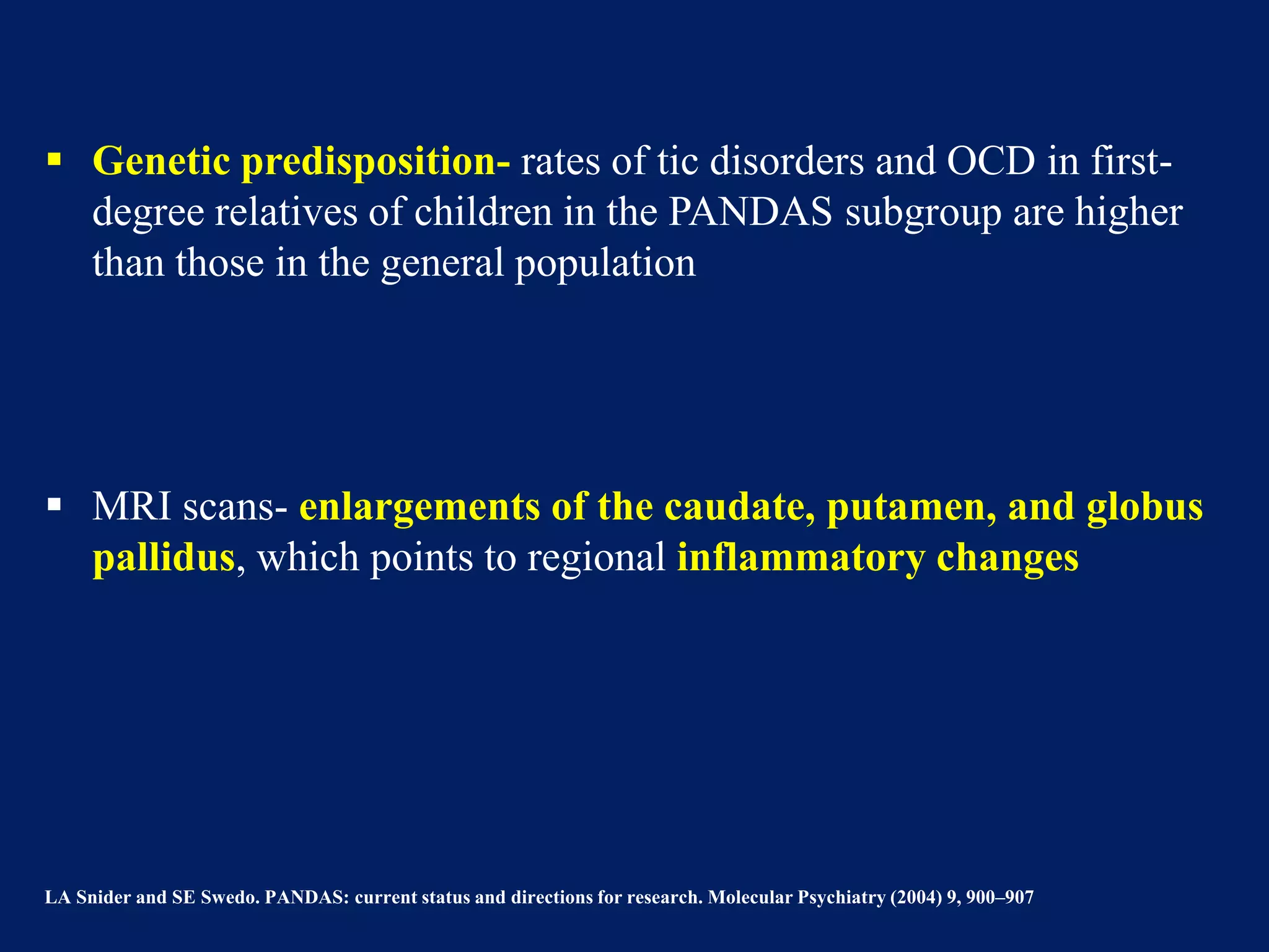 Pediatric autoimmune neuropsychiatric disorders (pandas) | PPTX