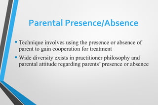 Pediatric Behavior Management | PPT