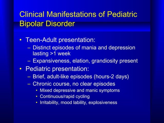 Pediatric Bipolar Disorder | PPT