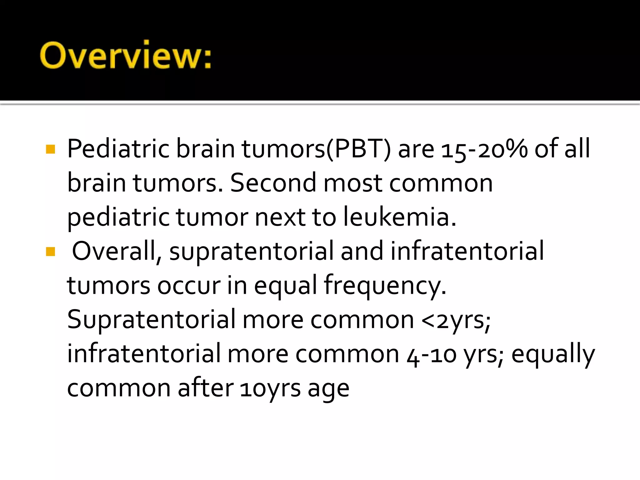 Pediatric brain tumors | PPTX