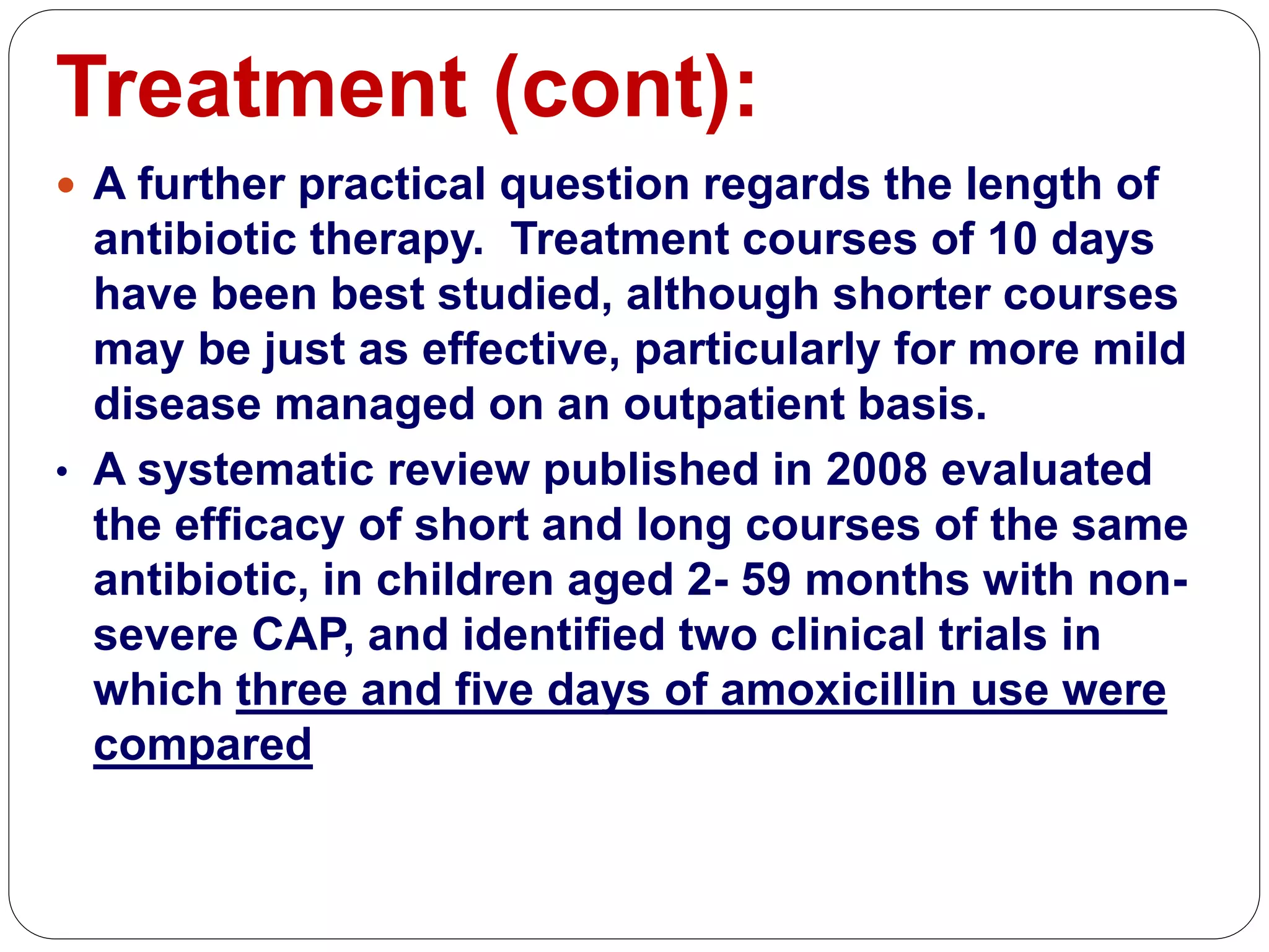 Pediatric community acquired pneumonia | PPSX