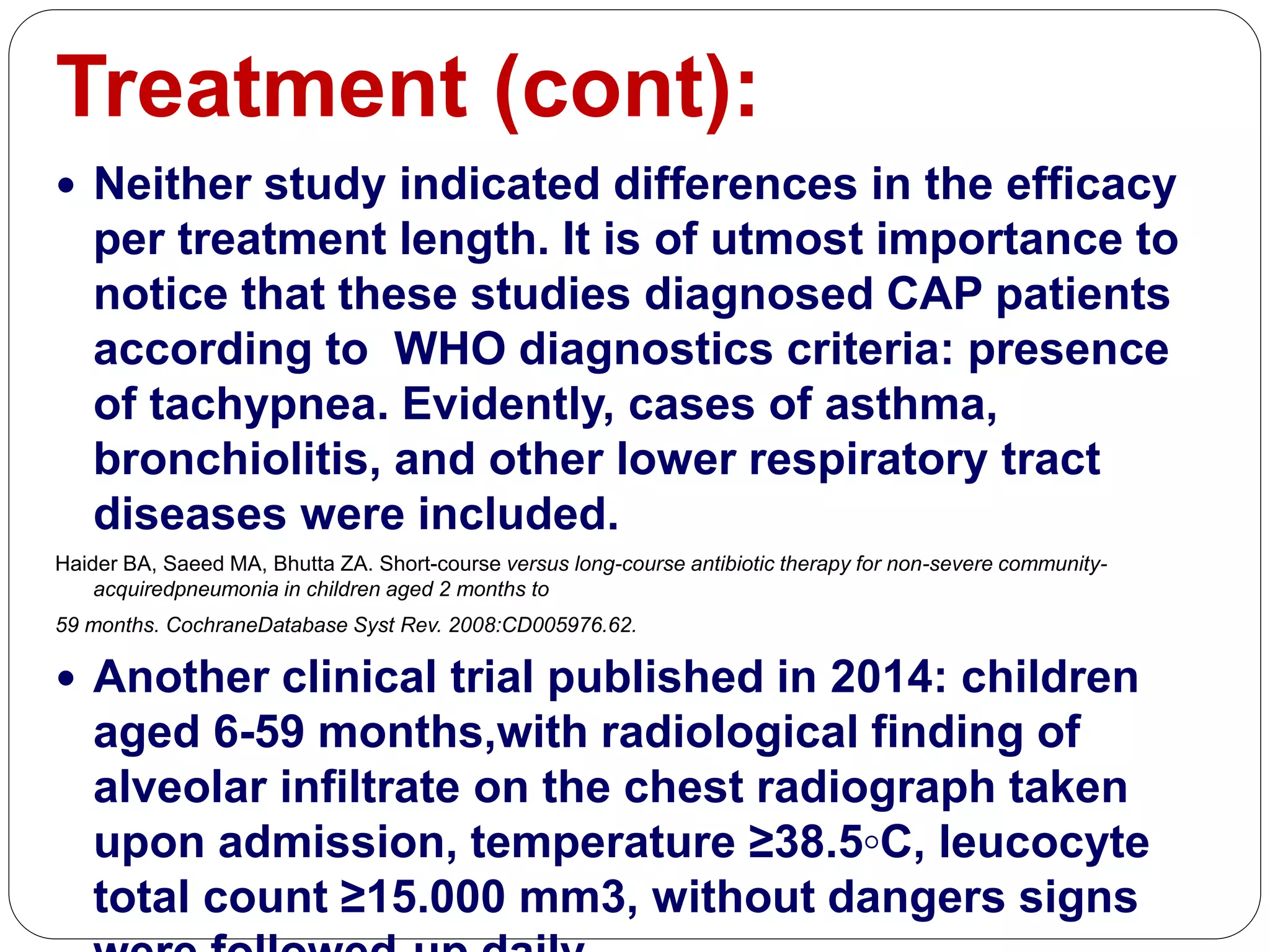Pediatric community acquired pneumonia | PPSX