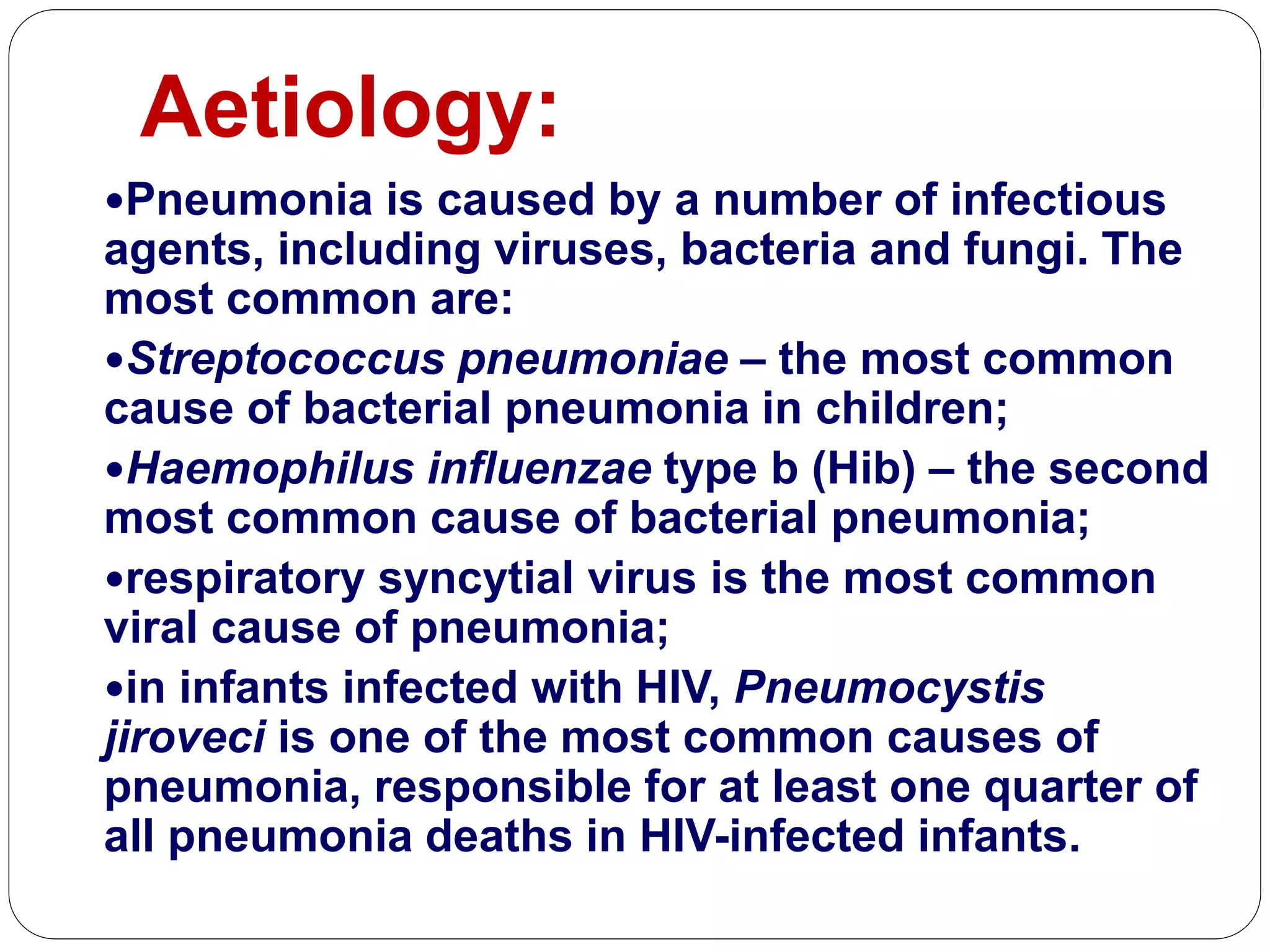Pediatric community acquired pneumonia | PPSX