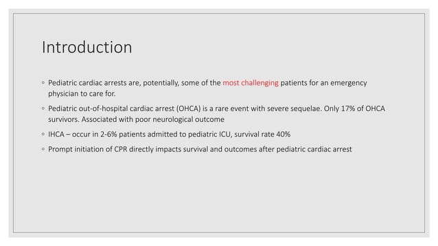 Pediatric cardiac arrest dayang | PPTX | First Aid | Injuries