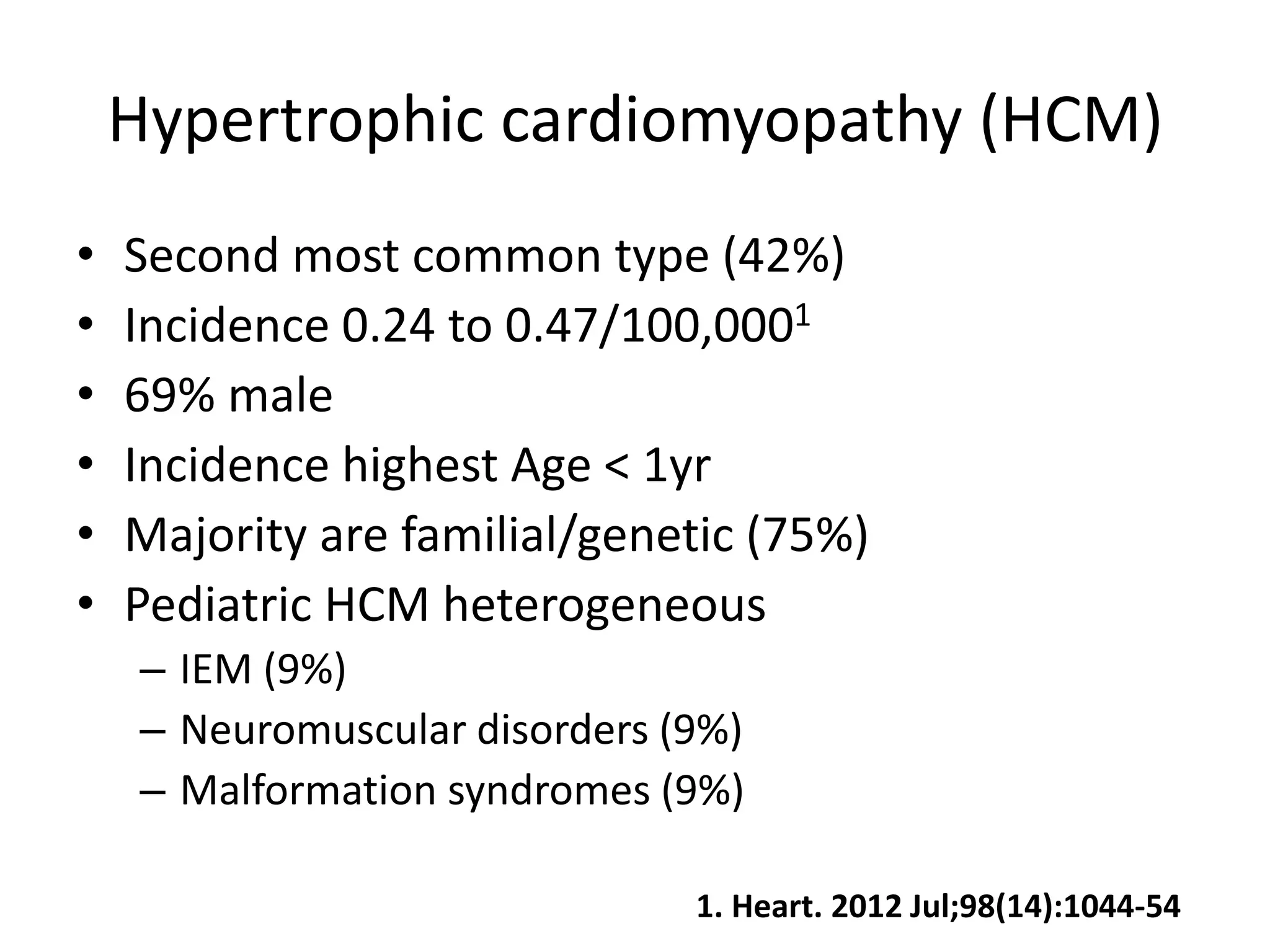 Pediatric cardiomyopathy | PPTX