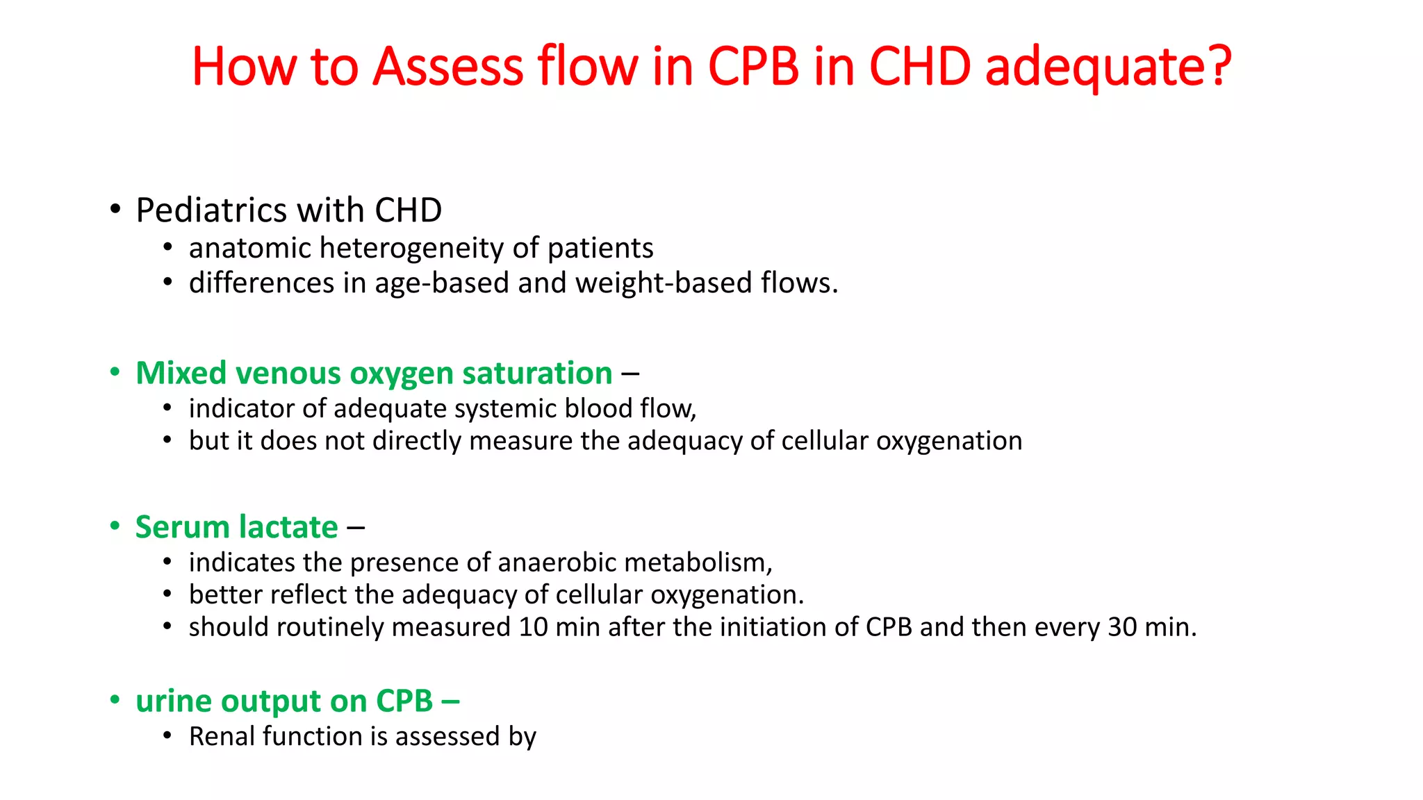 Pediatric cardiopulmonary bypass | PPTX