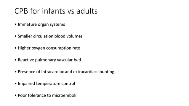 Pediatric cardiopulmonary bypass | PPTX