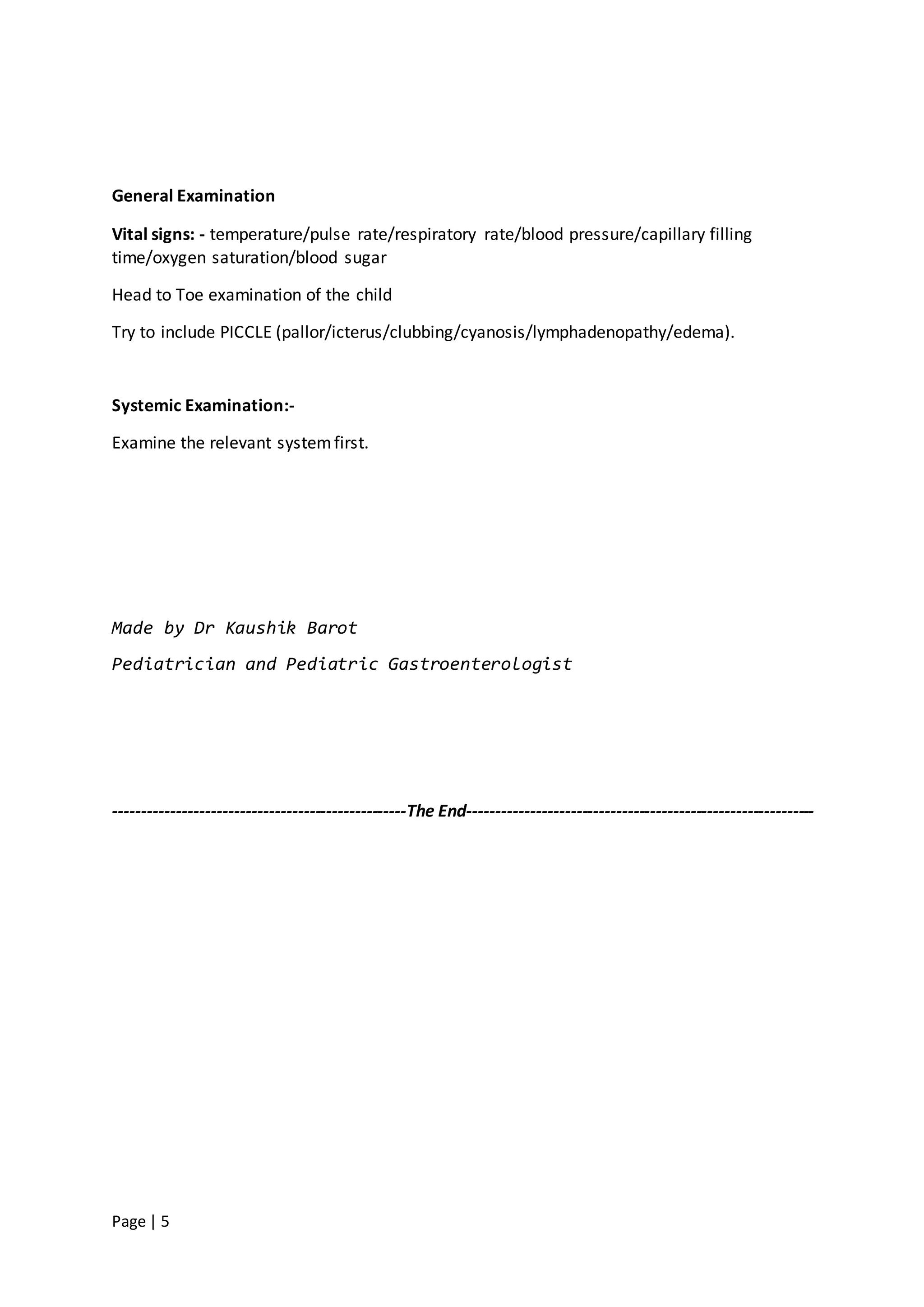 Pediatric case history | DOCX