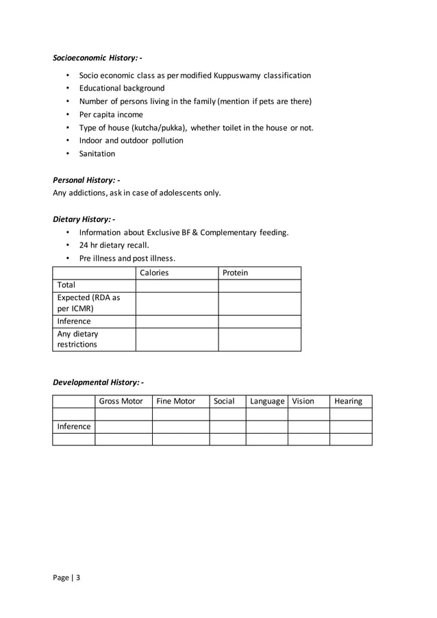 Pediatric case history | DOCX