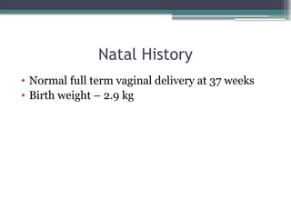 Pediatric Case Presentation required for exam | PPTX