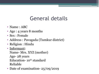 Pediatric Case Presentation required for exam | PPTX