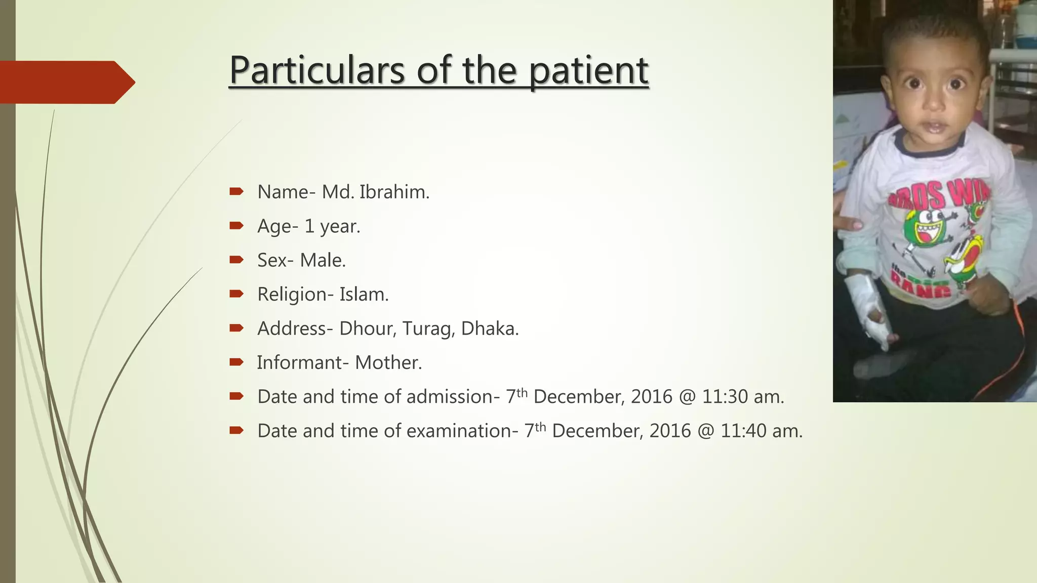 Pediatric case presentation (congenital heart disease- PDA) | PPTX