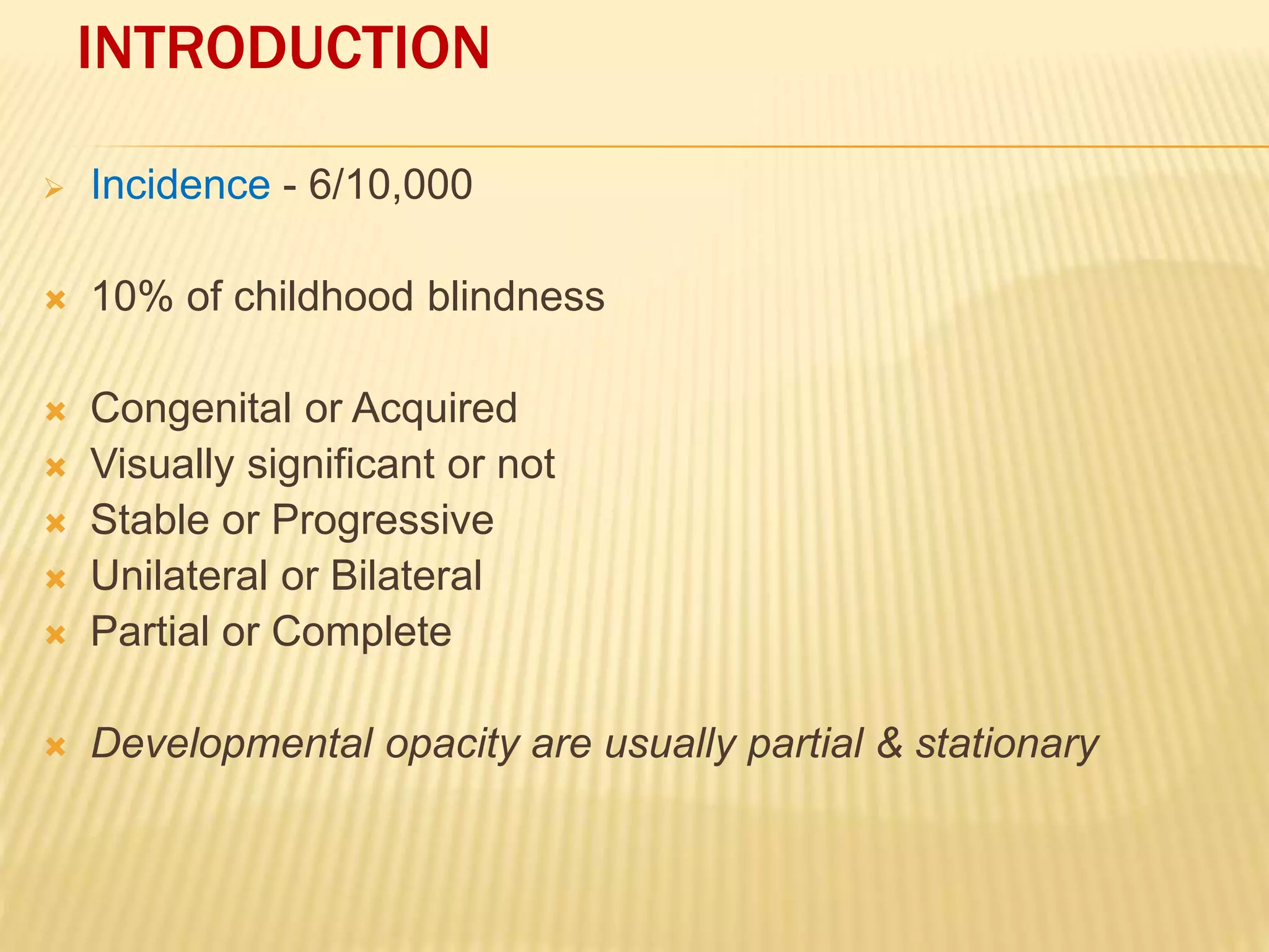 Pediatric cataract | PPTX