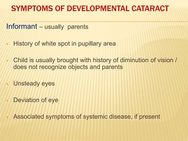 Pediatric cataract | PPTX | Eye and Vision Conditions | Diseases and ...