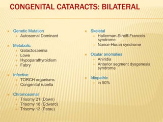 Pediatric cataract | PPTX