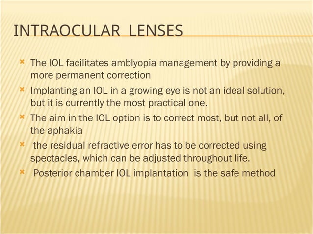 pediatric cataract-causes for not having vision | PPT
