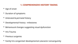 pediatric cataract- types,clinical features and management | PPTX