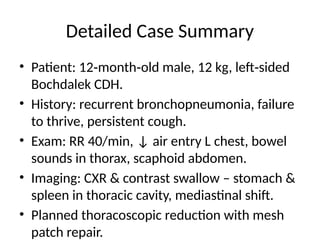 pediatric_cdh_anesthesia_detailed management | PPTX