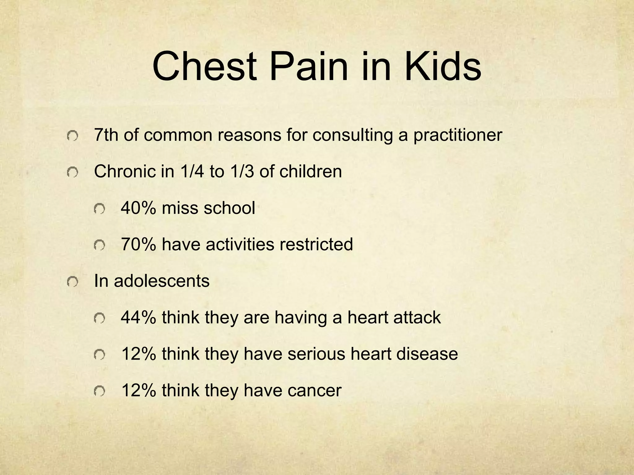 Pediatric chest pain | PPTX