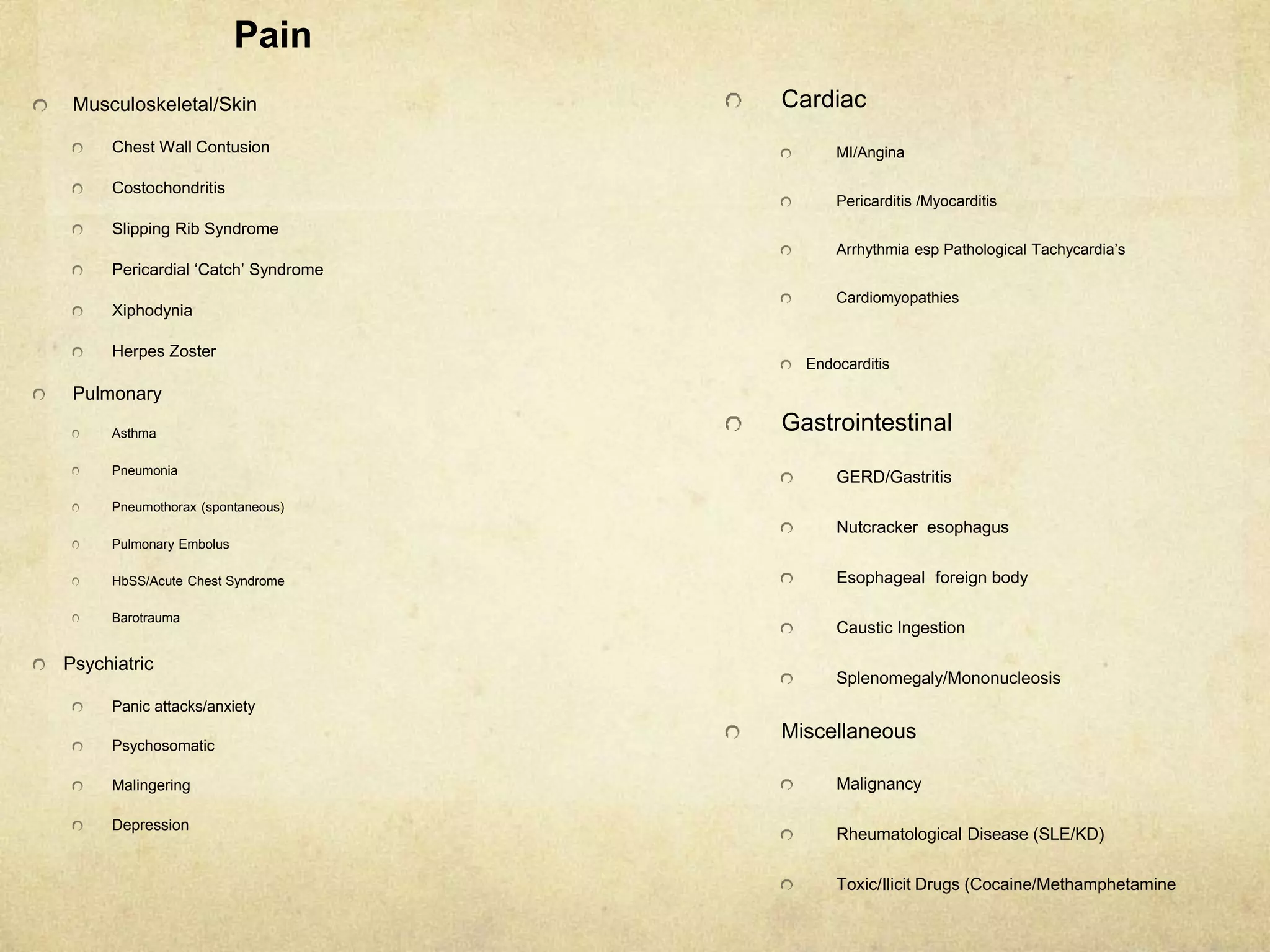 Pediatric chest pain | PPTX