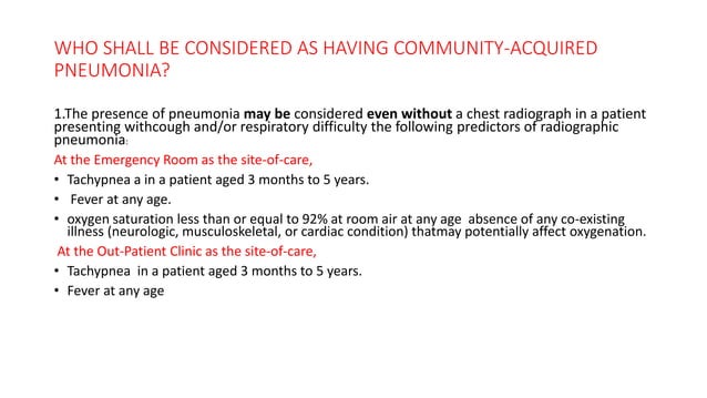 Pediatric community Acquired Pneumonia | PPTX