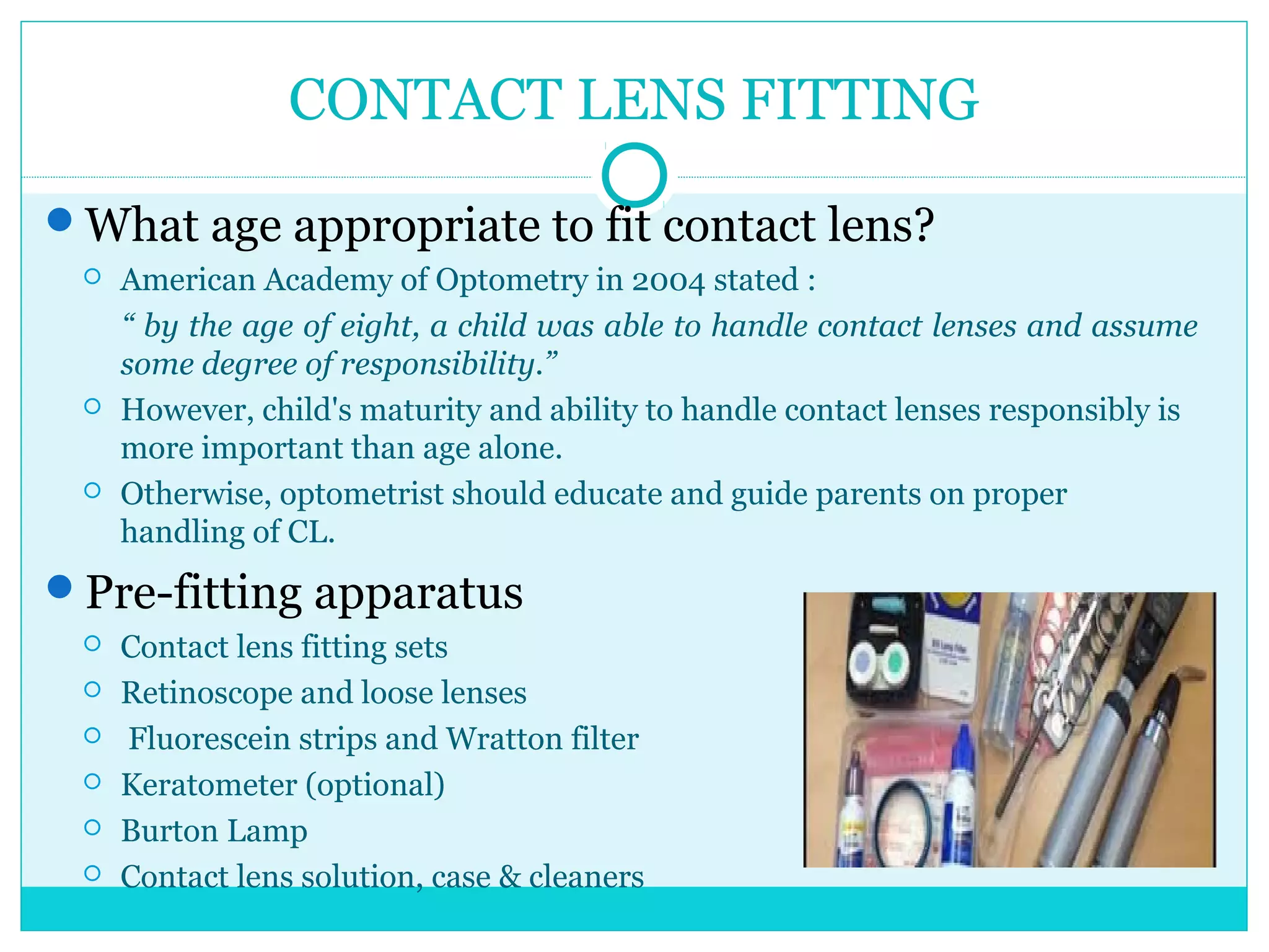 Pediatric contact lens | PPT