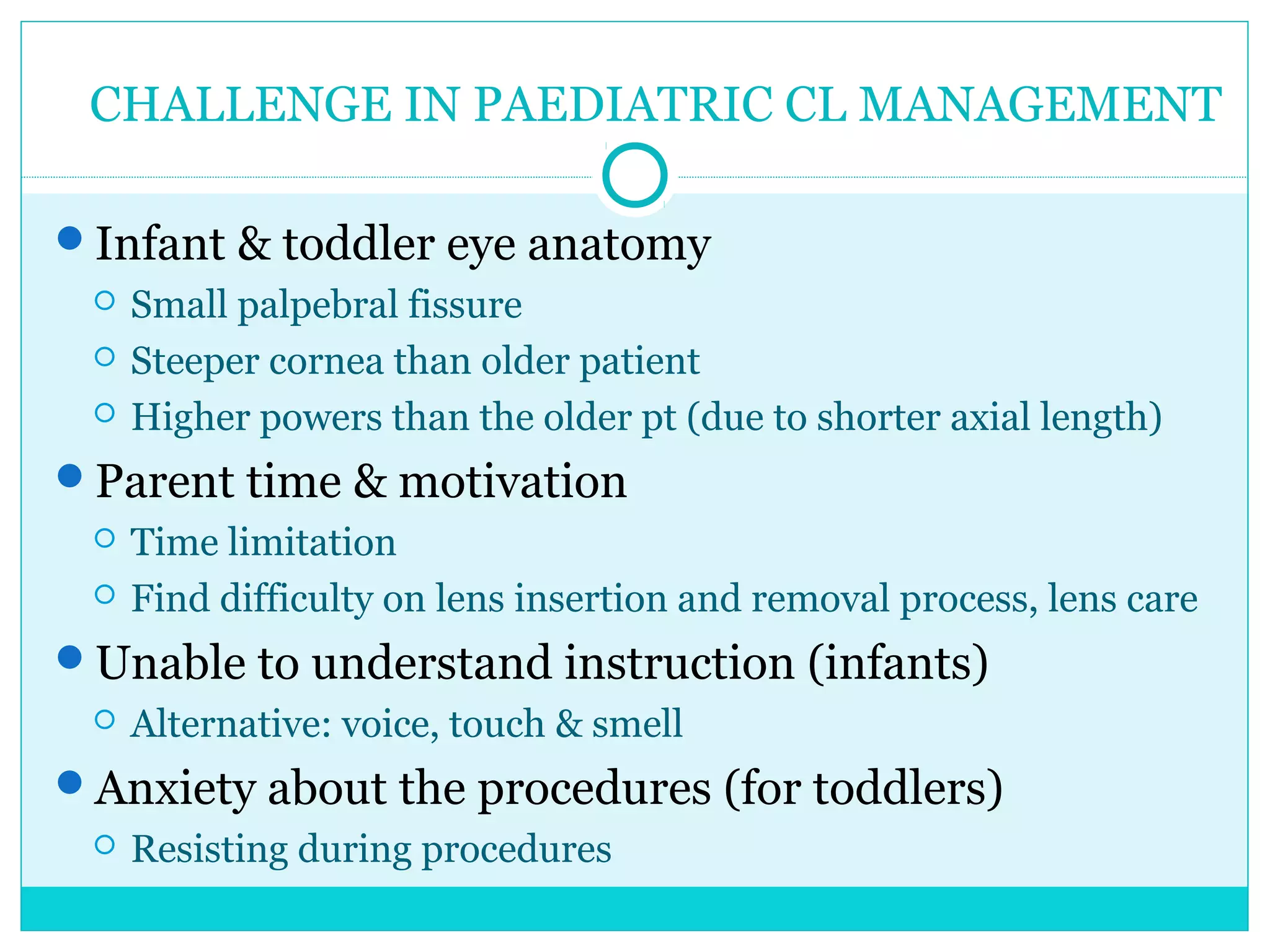 Pediatric contact lens | PPT