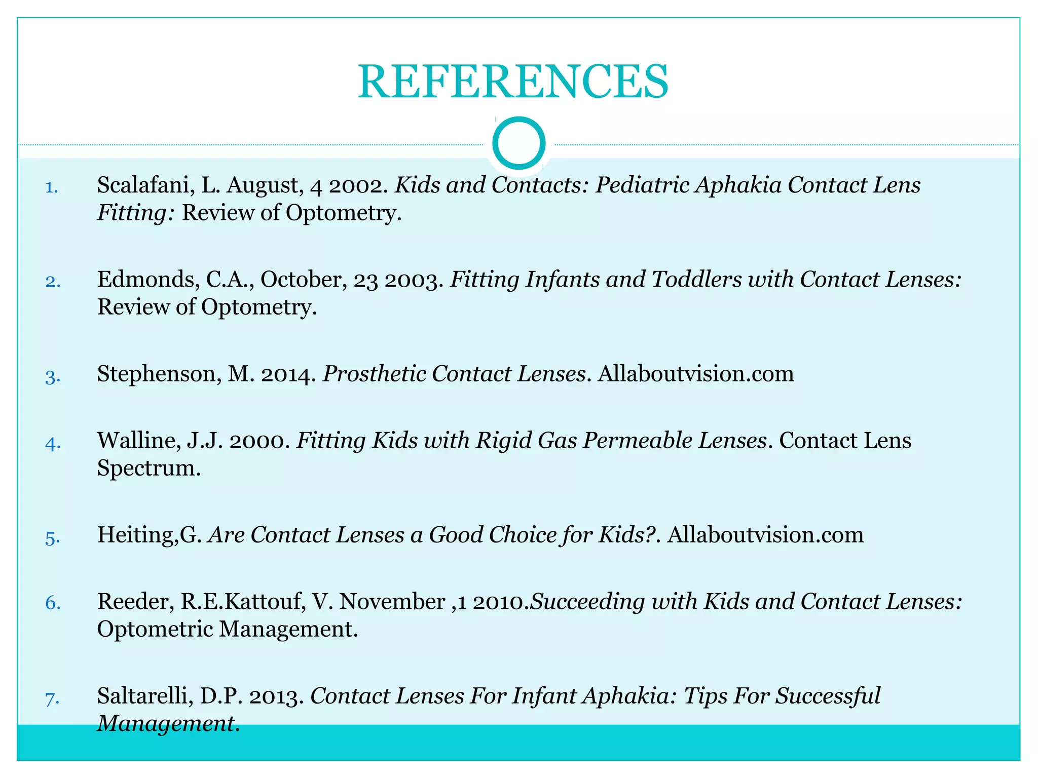 Pediatric contact lens | PPT