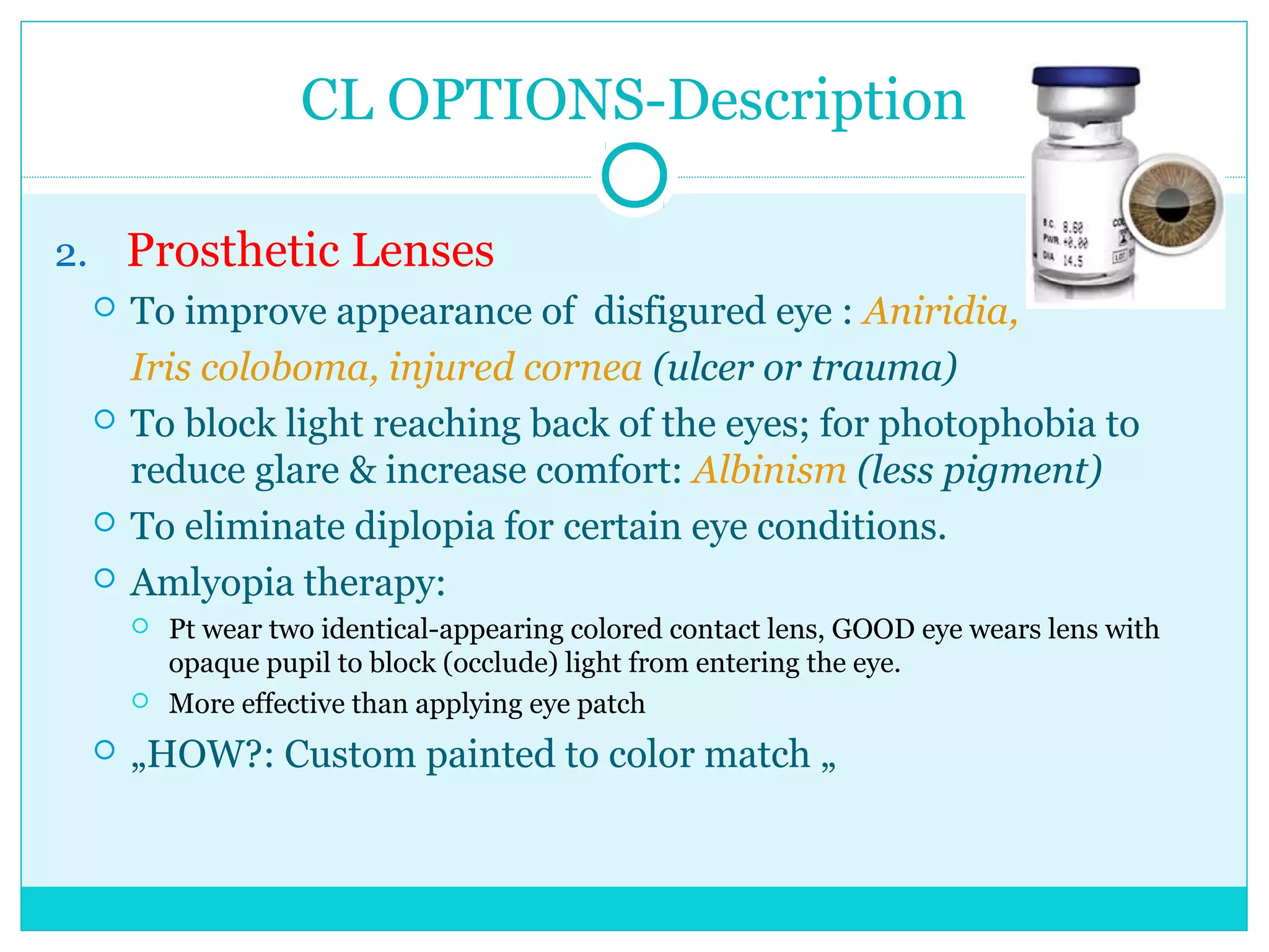 Pediatric contact lens | PPT