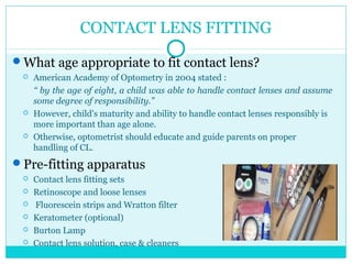 Pediatric contact lens | PPT