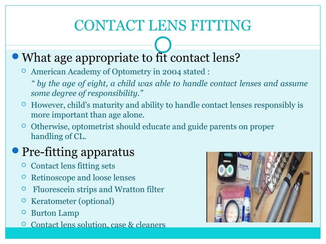 Pediatric contact lens | PPT