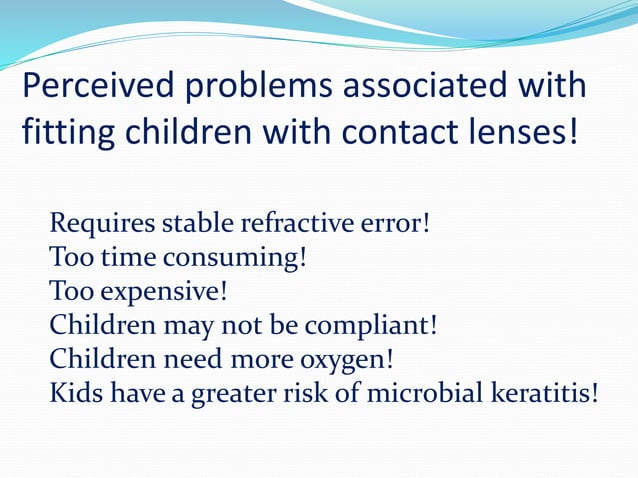 Pediatric contact lenses | PPTX
