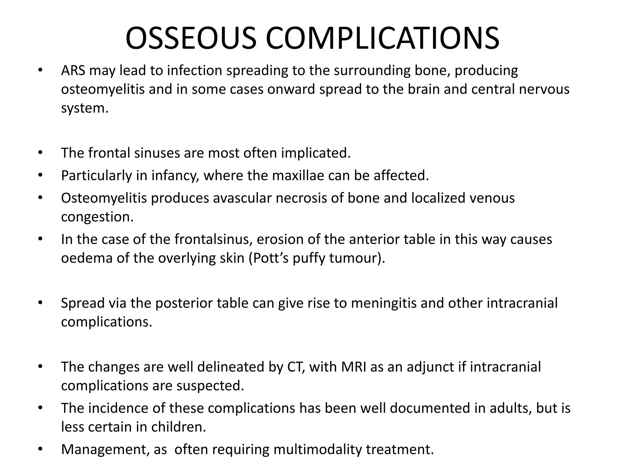 Pediatric crs complications final | PPTX