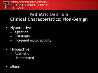 Pediatric delirium | PDF