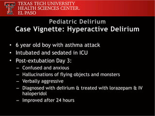 Pediatric delirium | PDF