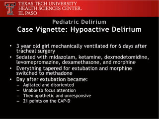 Pediatric delirium | PDF