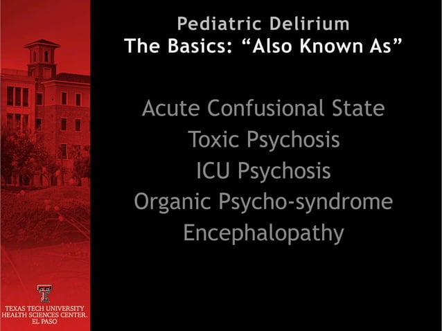 Pediatric delirium | PDF | Brain and Nervous System Disorders ...