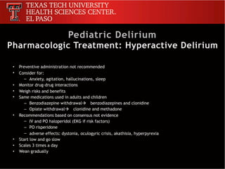 Pediatric delirium | PDF