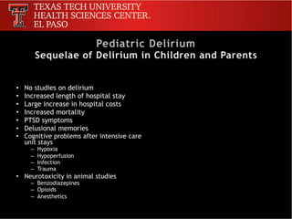 Pediatric delirium | PDF