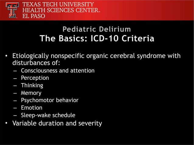 Pediatric delirium | PDF | Brain and Nervous System Disorders ...