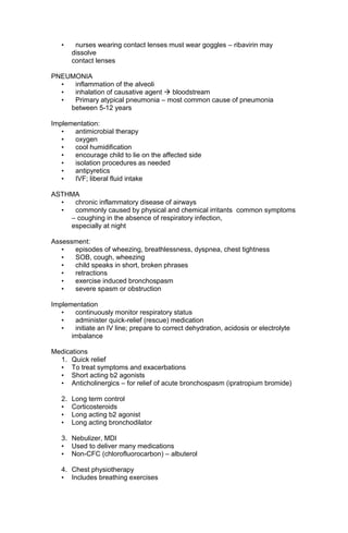 Pediatric disorders by system | DOCX