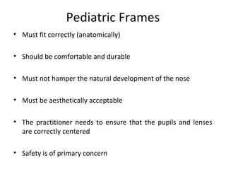Pediatric Ophthalmic dispensing in different visual problems | PPT