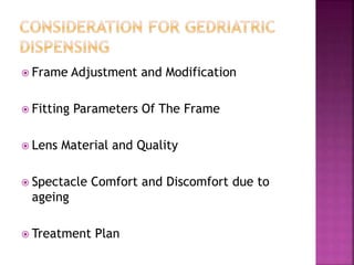 Spectacle dispensing in Pediatric patient | PPTX