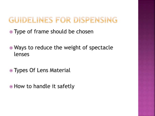 Spectacle dispensing in Pediatric patient | PPTX