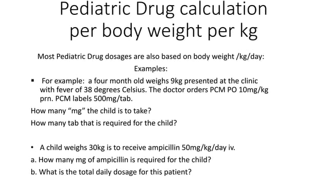 PEDIATRIC DRUG CALCULATION.pptx