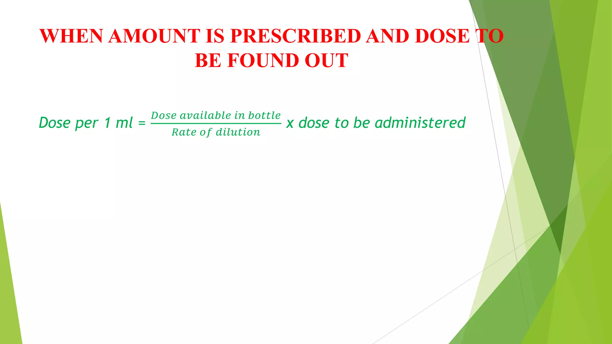 Pediatric drug doses calculations | PPTX